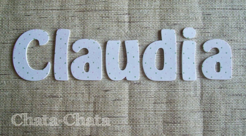Chata-chata. Decoración infantil: "CLAUDIA" EN ROSA Y VERDE
