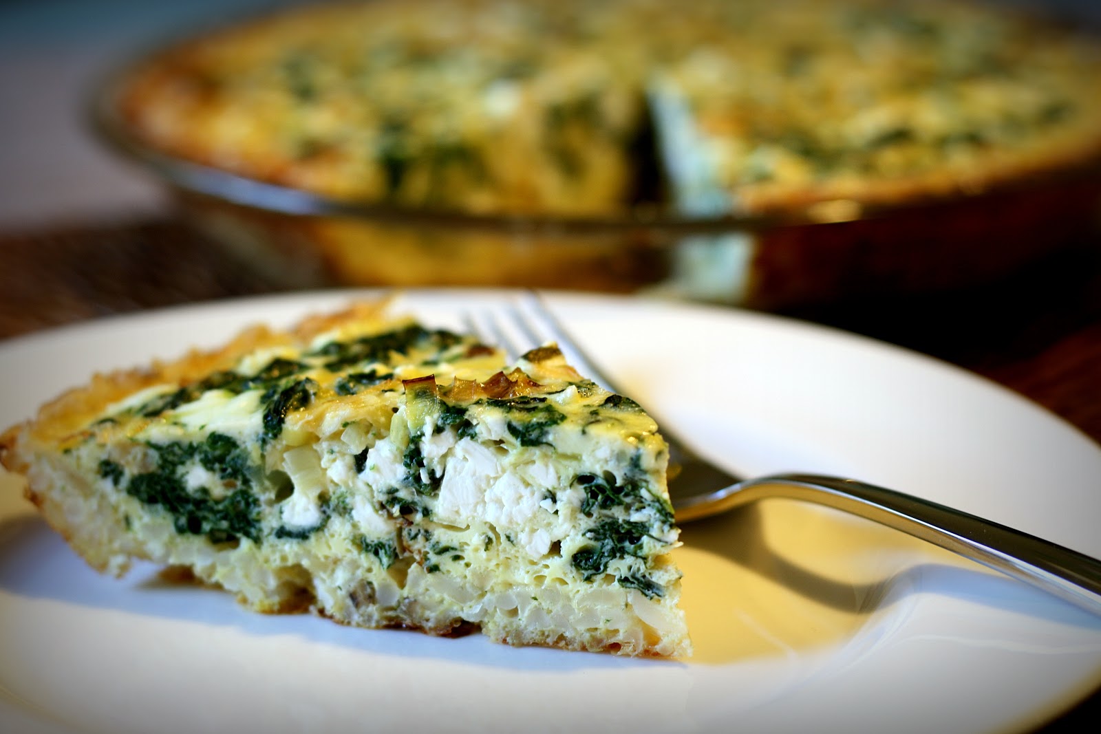 Vegetarian Inspiration: Spinach, Leek & Feta Quiche with Brown Rice Crust