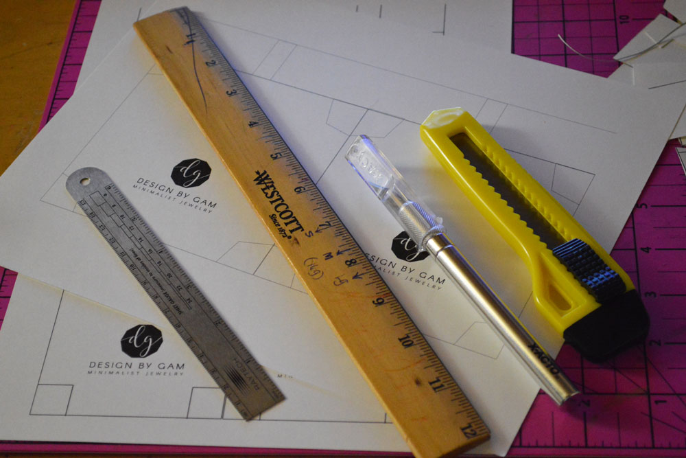 DIY Jewerly gift box inserts - Minimalist jewelry by designbyGam