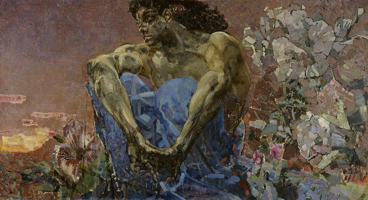 “The Demon Downcast” - the Russian painter Mikhail Aleksandrovich Vrubel