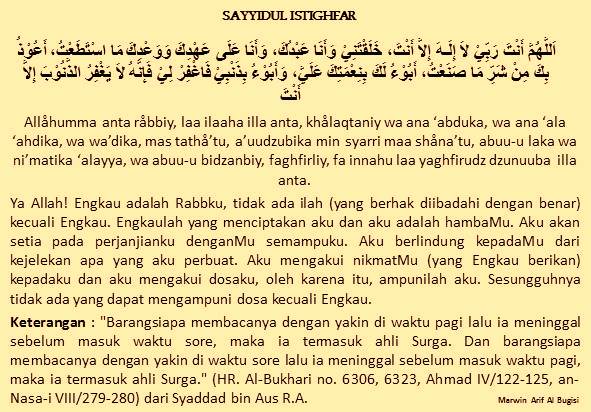 Amalia Islam : SAYYIDUL ISTIGHFAR