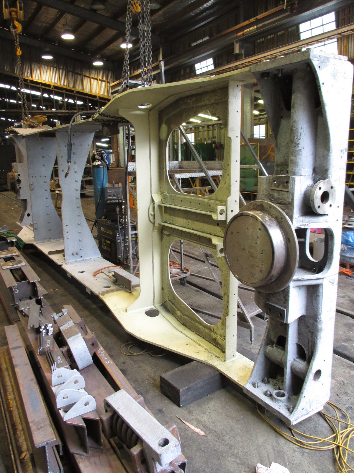 NG/G16 Boiler Cradle Progress - Puffing Billy Railway