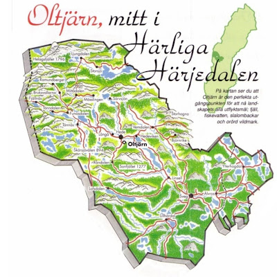 Karta över Härjedalen Regionen | Karta över Sverige, Geografisk, Fysisk ...