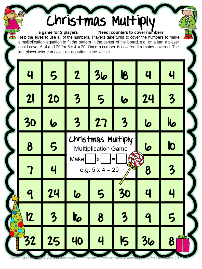 Fun Games 4 Learning: Christmas Math Freebies
