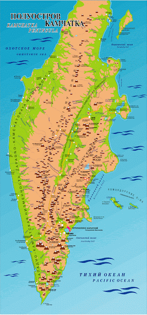Mapas y planos de Kamchatka - Conmimochilacuestas