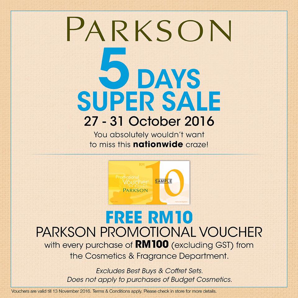 Parkson 5天大减价活动！全国分行同时推出！ - Leesharing
