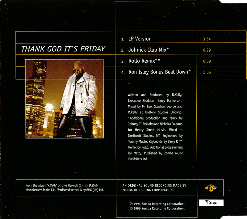Promo Import Retail Cd Singles And Albums R Kelly Thank God Its