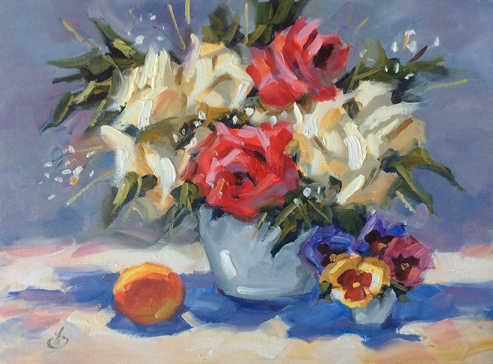 TOM BROWN FINE ART: FLORAL STILL LIFE by TOM BROWN