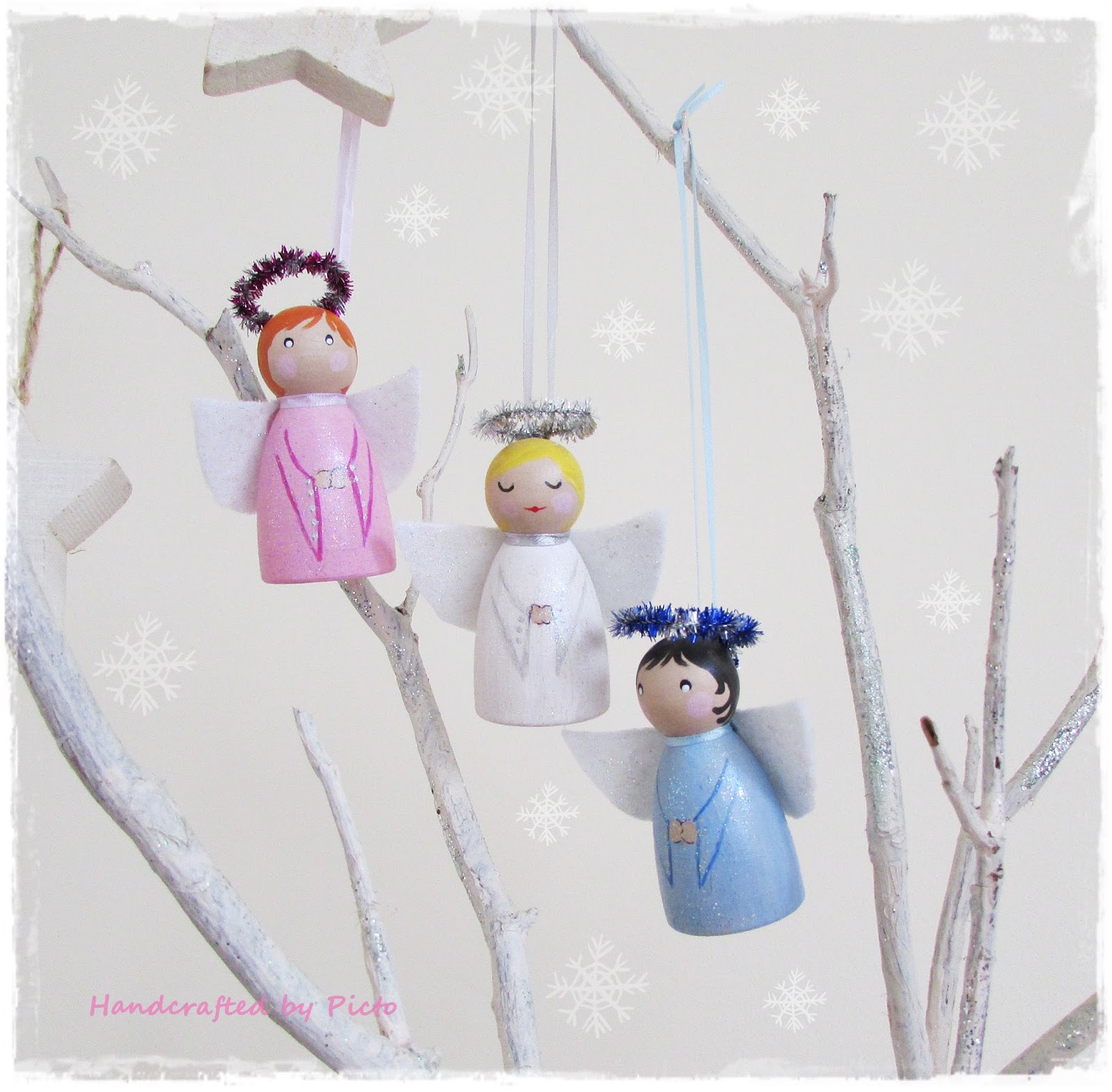 Handcrafted by Picto: Angels & Elves, Peg Dolls & Christmas