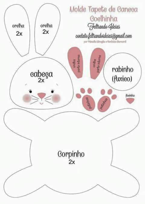 Manualidades conejo con moldes - Blog de imágenes