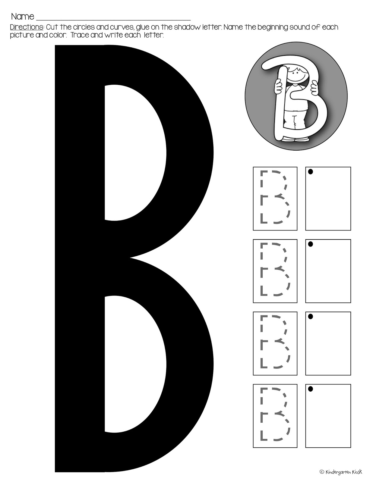 Kindergarten Kiosk: Sticks and Curves: Uppercase Handwriting Worksheets