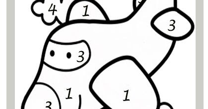 Avión para colorear con numeros - COLOREA TUS DIBUJOS