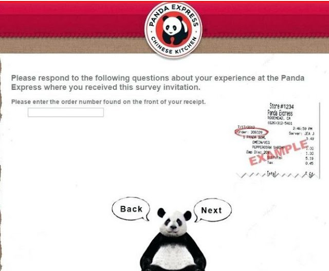 Panda Express Customer Survey @ www.pandaexpress.com/survey