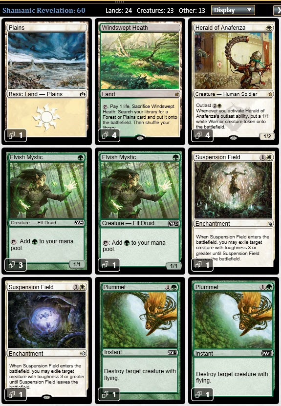 Magic the Gathering Adventures: [Standard] Shamanic Revelation Build-around