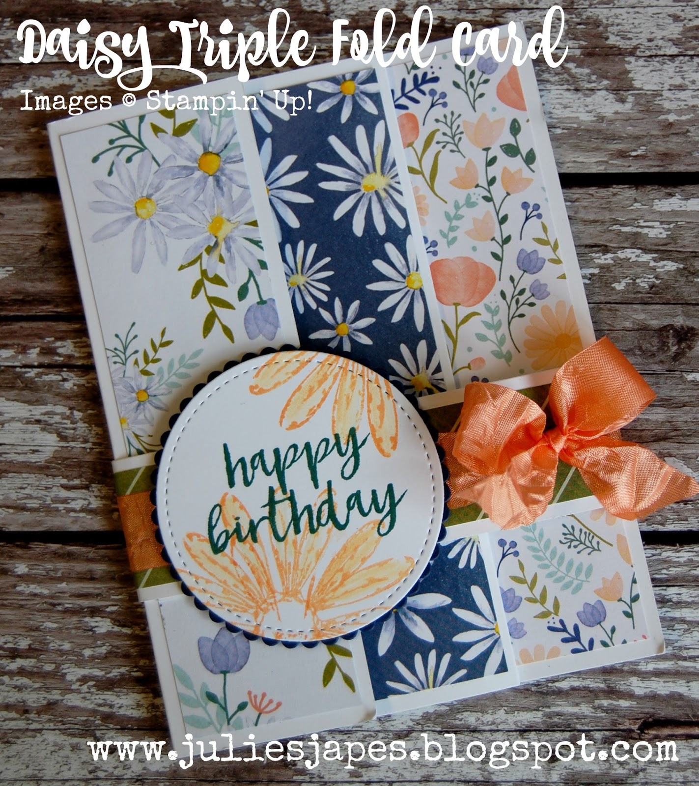 Delightful Daisy Triple Fold Card - The Paper Haven