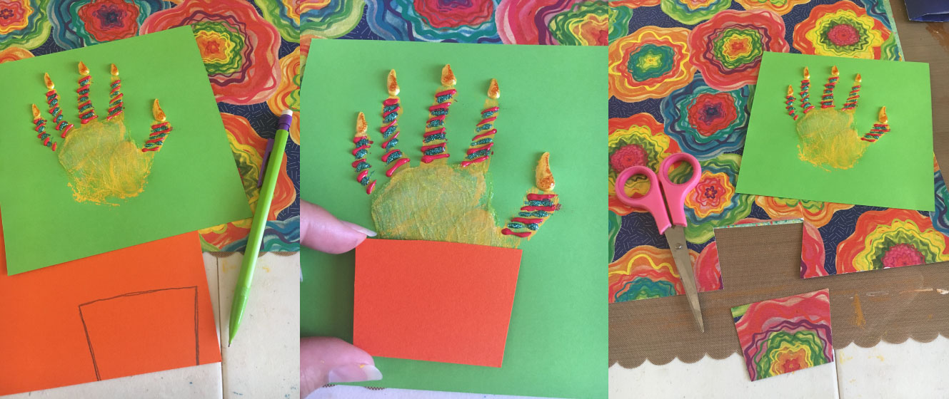 JustYolie: Handprint Cupcake Birthday Card