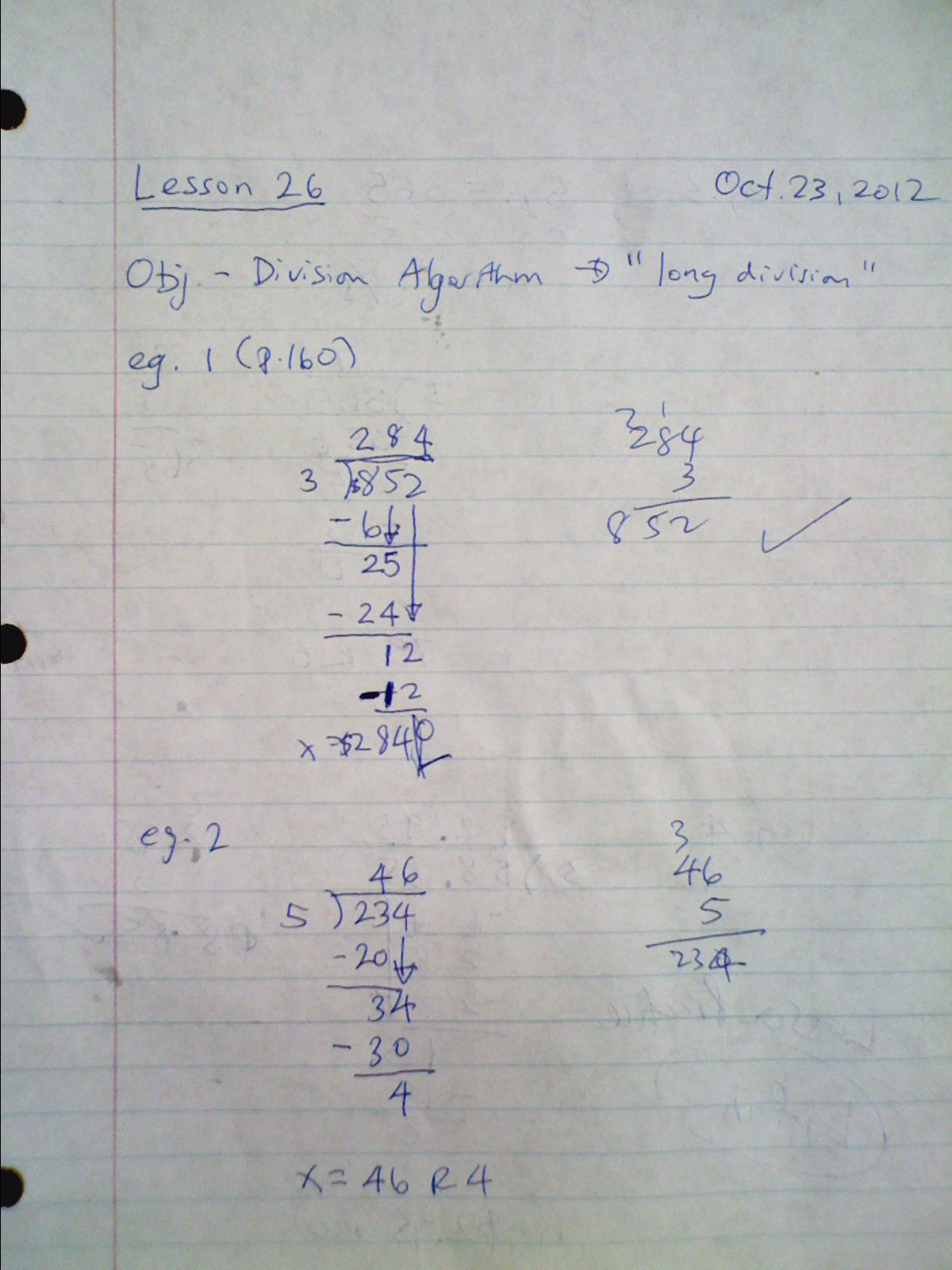 Mr. Goh's 5th Grade Class: Math Lesson #26 Notes