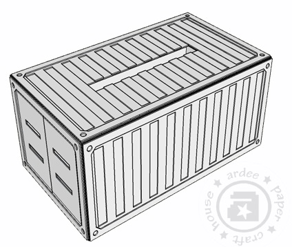 Shipping Container Tissue Box [Template] | ardee's creation