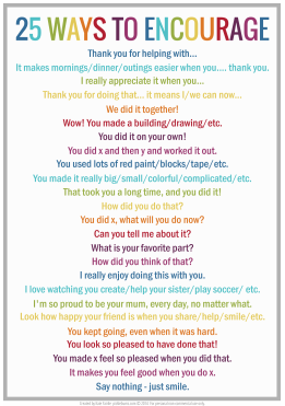 E Is For Encouragement | The Corner On Character