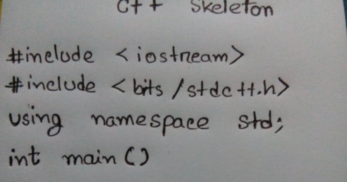 Skeleton Of C++