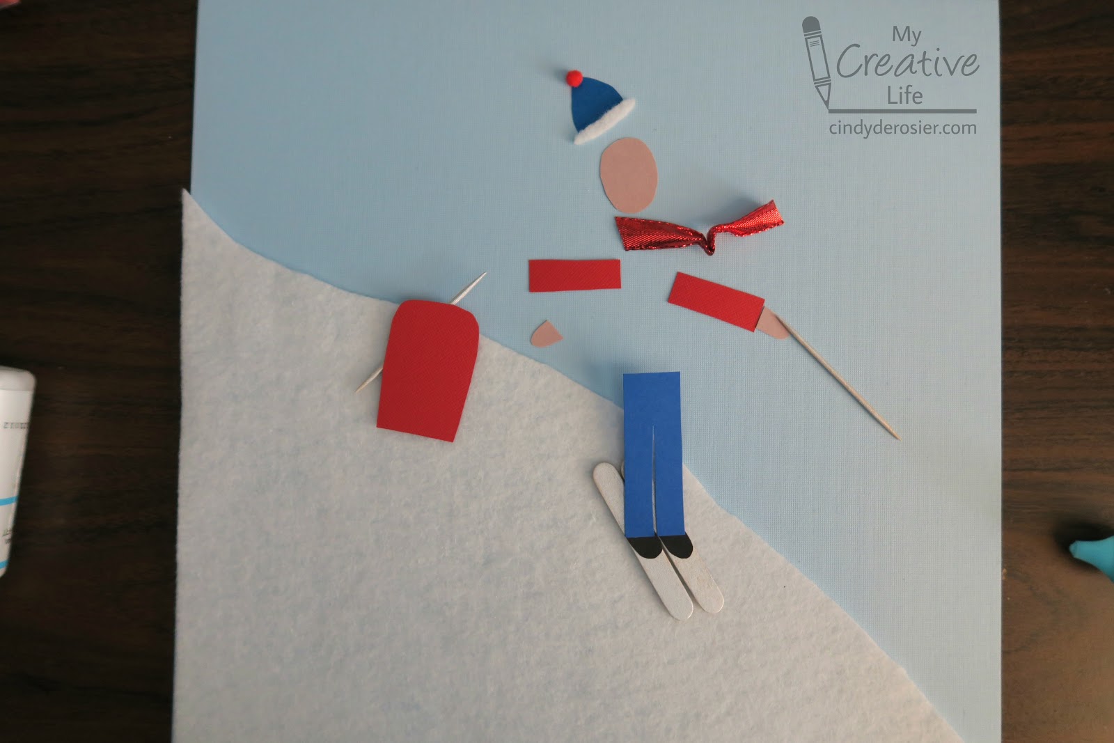 Cindy deRosier: My Creative Life: Dimensional Skier Craft