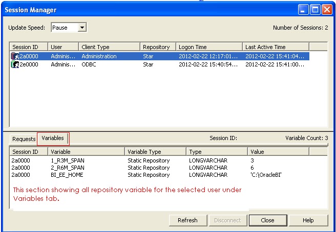 OBIEE: Server Session Management in OBIEE OBIEE: Server Session Management in OBIEE