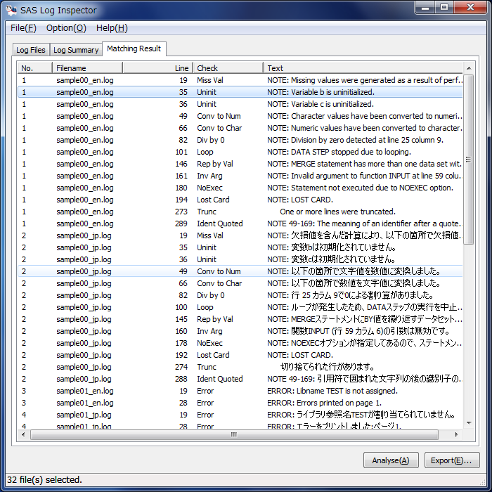 SAS Utility: SAS Log Inspector Version 1.1.0.0をリリース