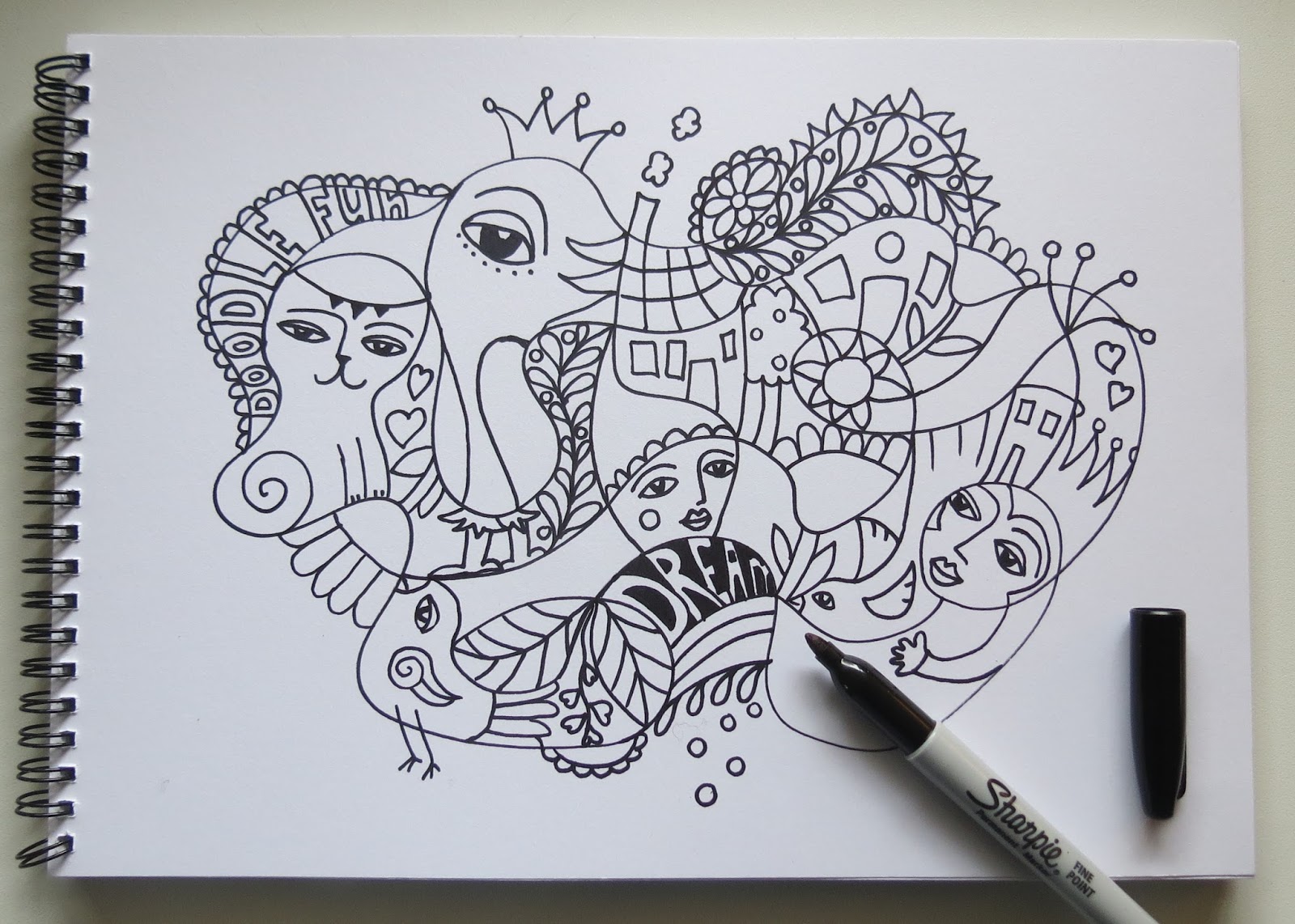 MakeArtBeHappy: Sharpie doodles