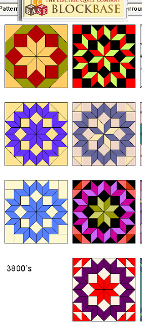 Cloud of Quilt Patterns: Mennonite Stars: Whole Top Designs