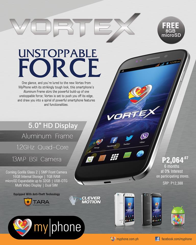 MyPhone Vortex smartphone (Price and Features)