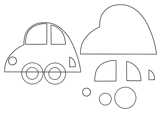 Eu Amo Artesanato: Carrinho com trailer em tecido com molde.