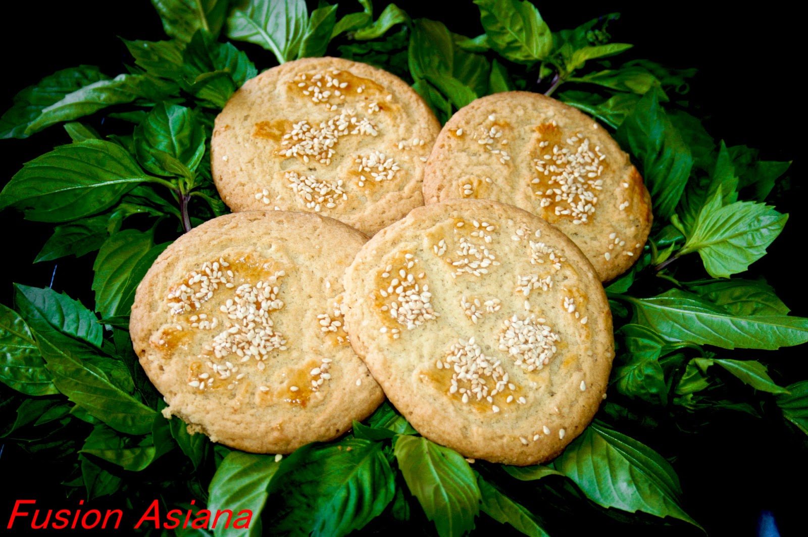 Fusion Asiana: Cookies! Cambodian Sesame Cookies