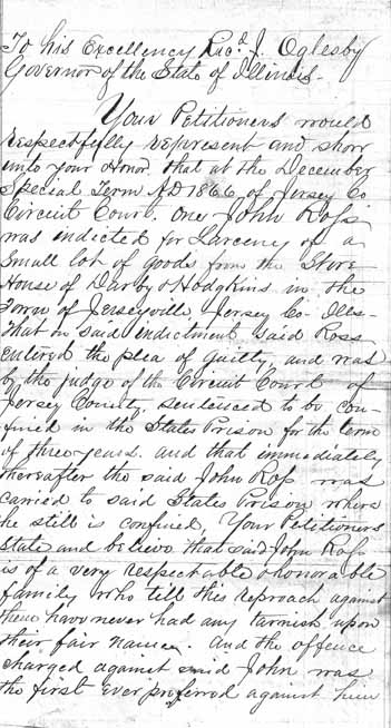 Ancestor Biographies: Pardoned by the Governor of Illinois — John Ross