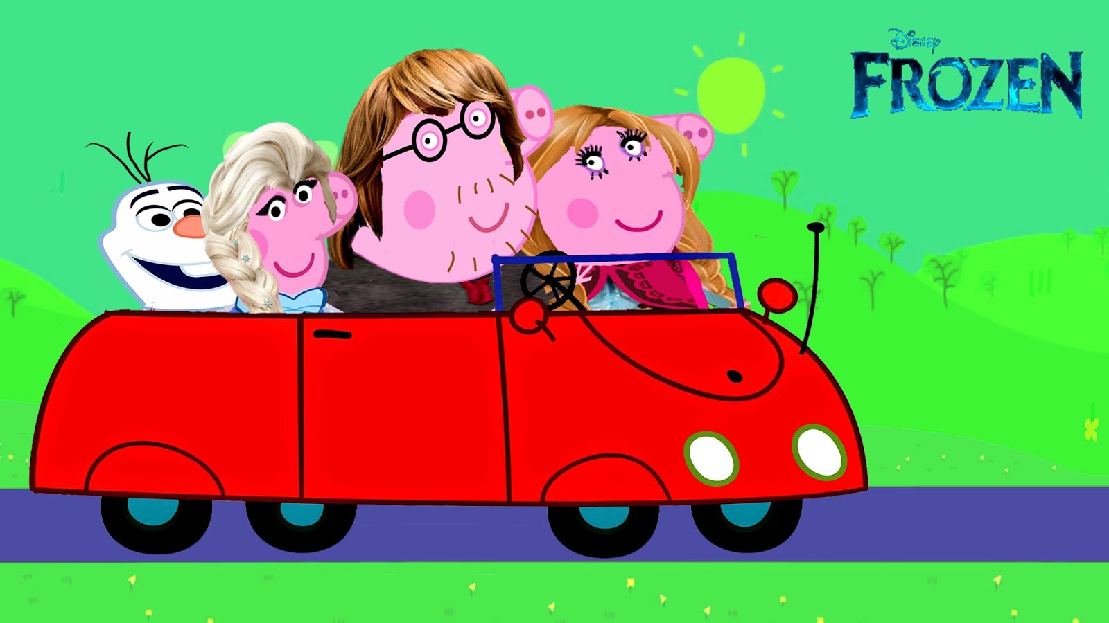 MyFunToys: Família Peppa Pig FROZEN Olaf Elsa Anna PEPPA PIG SE ...