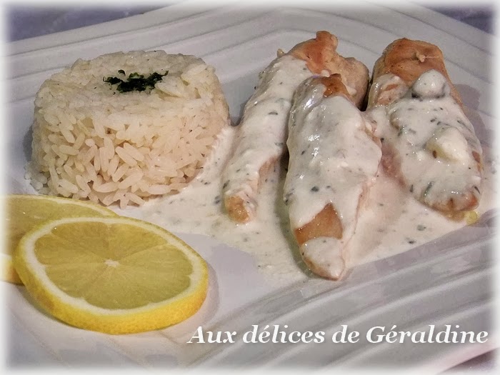 Aux délices de Géraldine: Poulet sauce crémeuse au fromage frais