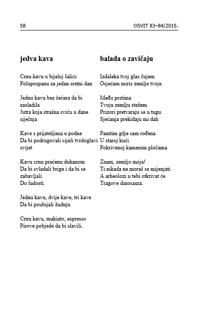 Ilire ZAJMI Author : Poems in croatian language in Osvit literature ...