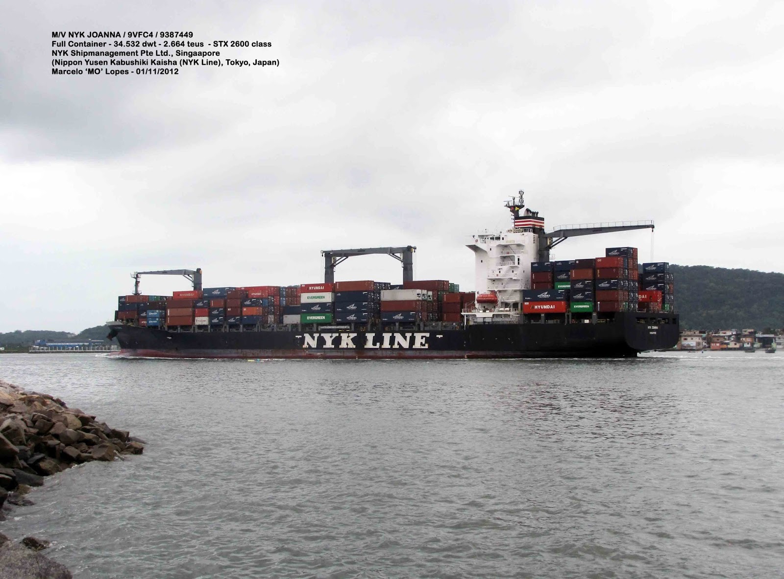 Santos Shiplovers: M/V NYK Joanna / 9VFC4 - Classe STX 2600
