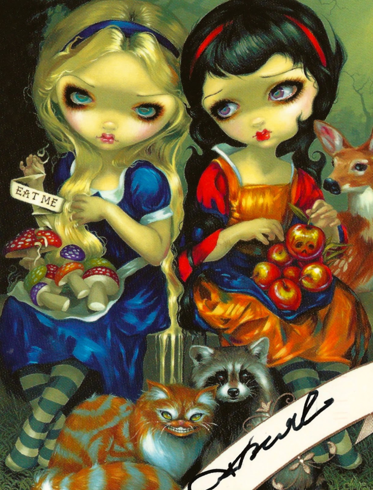 My Favorite Disney Postcards: Jasmine Becket Griffith Signed 'Alice and ...