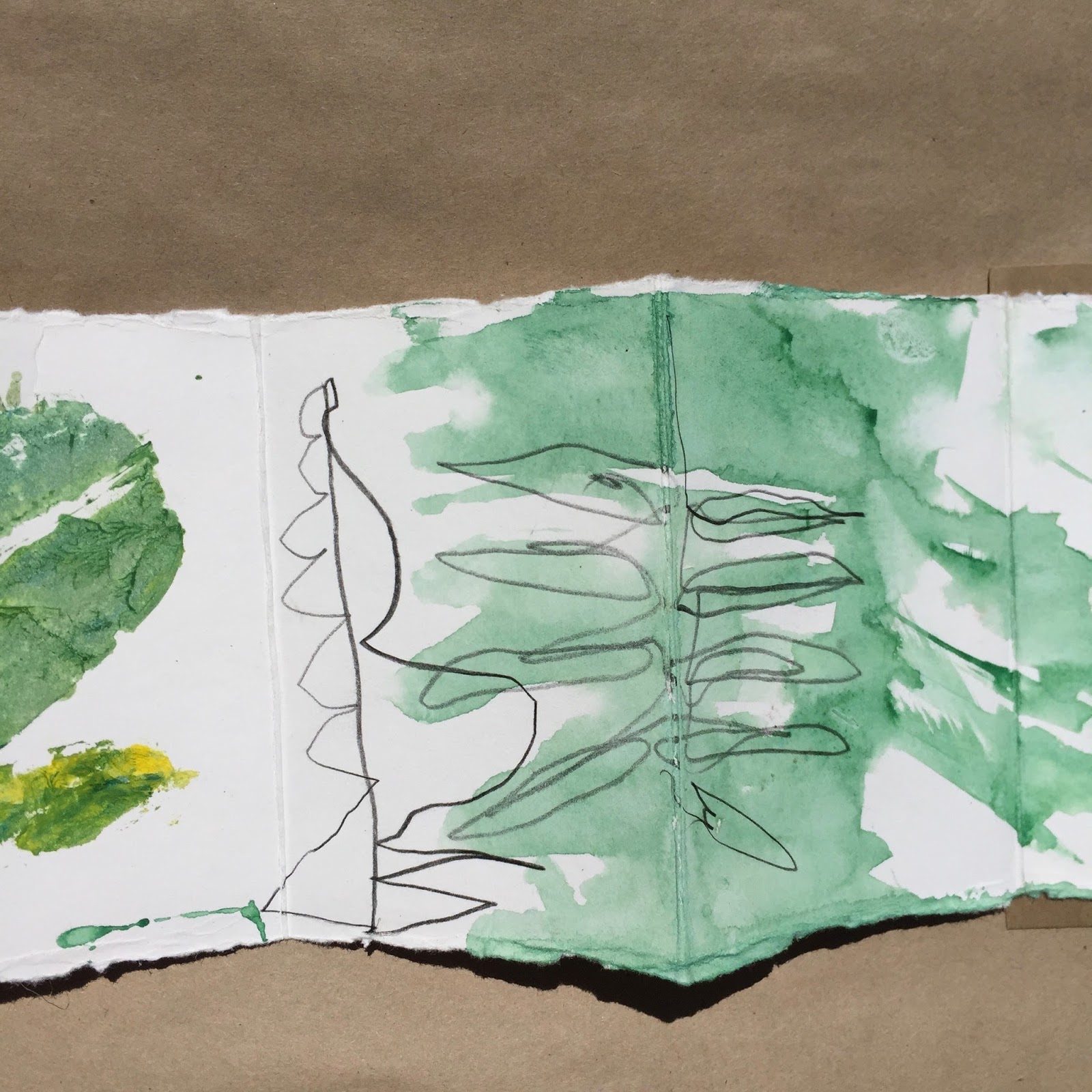 Doodlebug Dabblings: creating a fold out nature book
