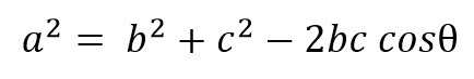 Third side of a triangle if two sides and the angle is given using Matlab