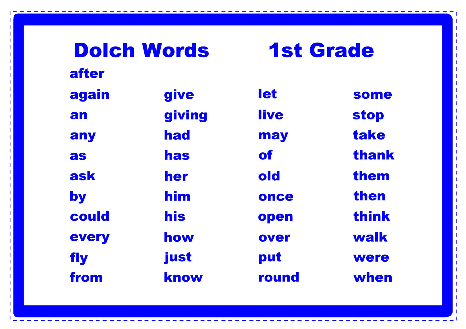 Printable Sight Words Flashcards Printable Sight Words Flashcards