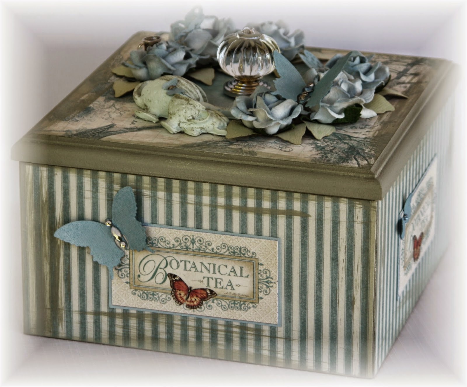 Scrappinmad-Karien: Botanical Tea Wooden Box