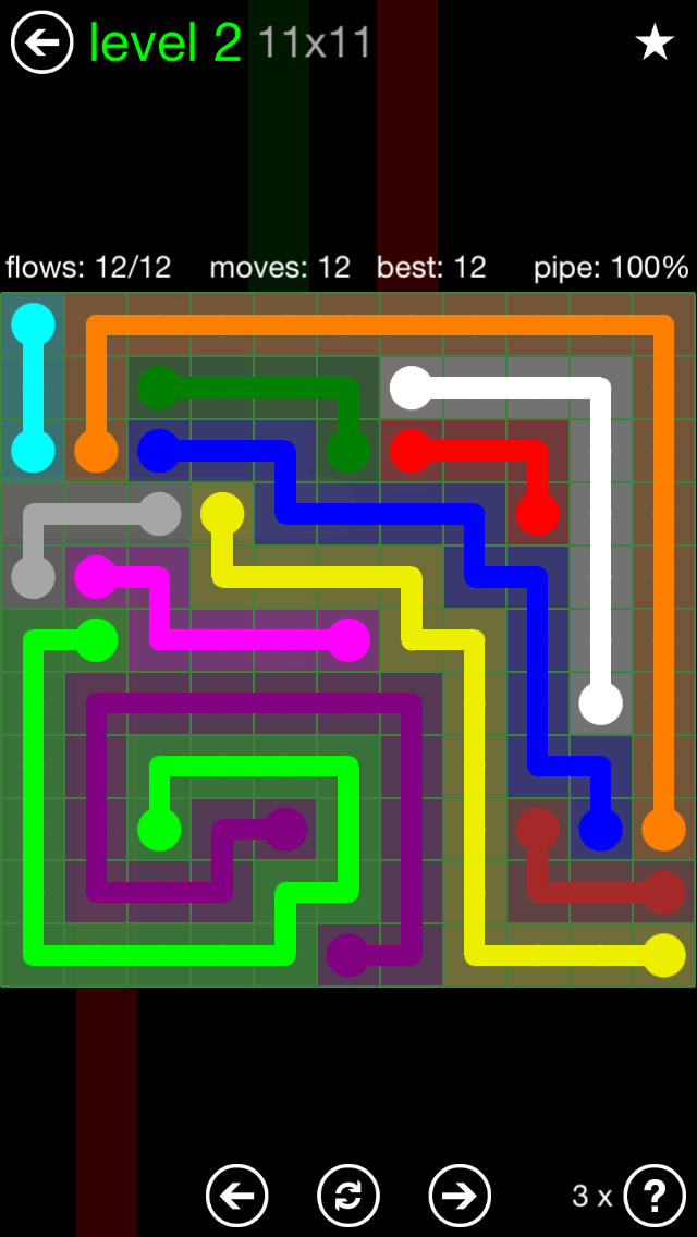 Flow-Free-Solutions (Çözümleri): 11x11 Mania (Levels 1-30)