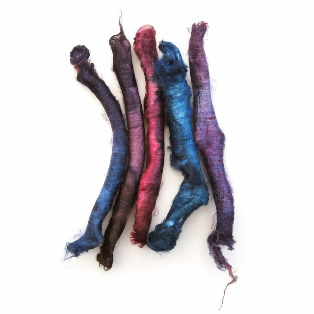 I Love Handmade: Hand Dyed Silk Carrier Rods by The Rainbow Girl