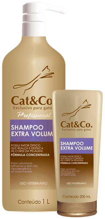 Cat&Co: Shampoo e condicionador extra volume