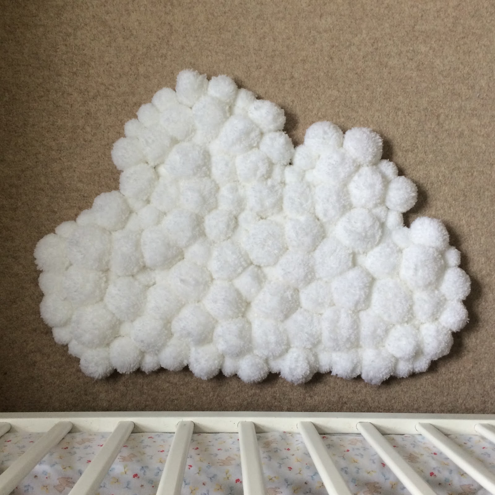 Winding the Bobbin Up : Pom-Pom Cloud Rug for Child's Bedroom DIY