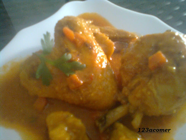 123 a comer: POLLO EN SALSA DE ZANAHORIA
