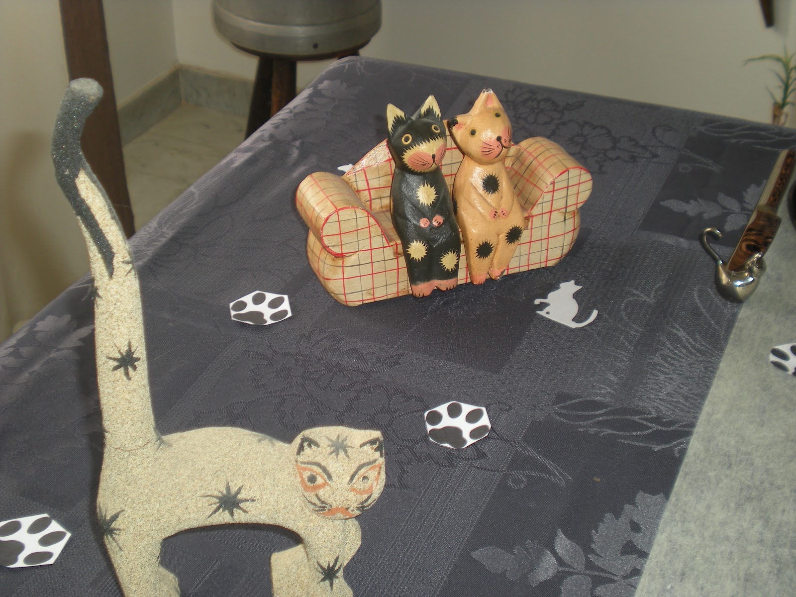 Déco de table à thèmes: Déco de table thème "Le Chat"