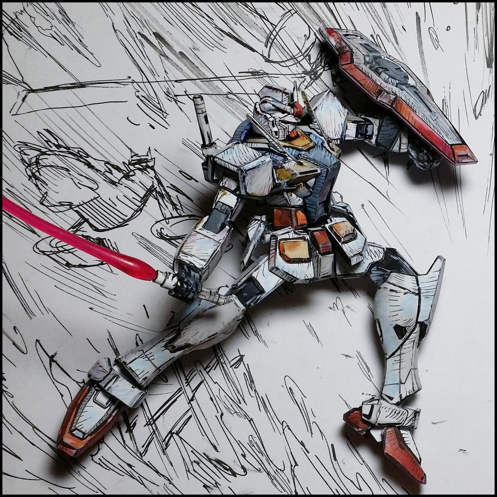 Manga Color Sketch Style Customized GunPlas