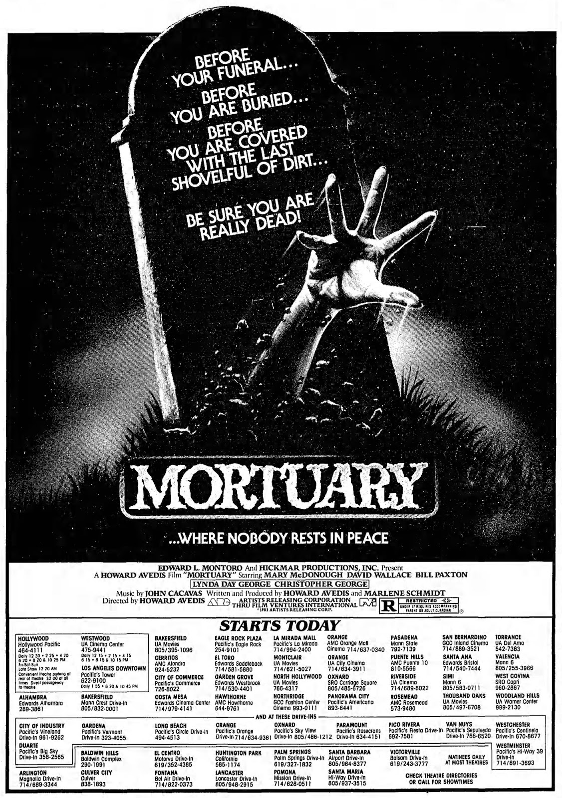 TEMPLE OF SCHLOCK: Movie Ad of the Week: MORTUARY (1982/1983)